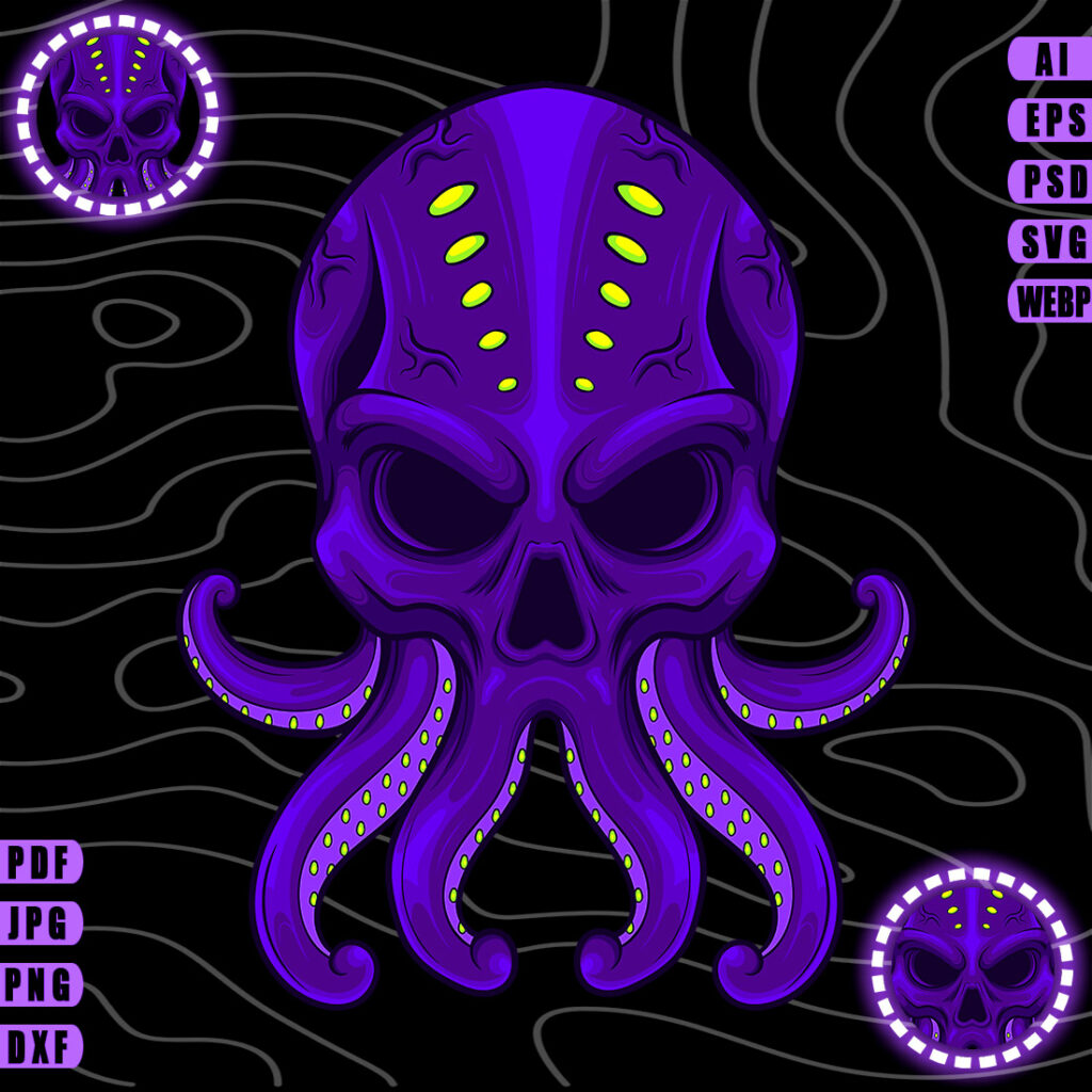 Octopus Alien Design - MasterBundles