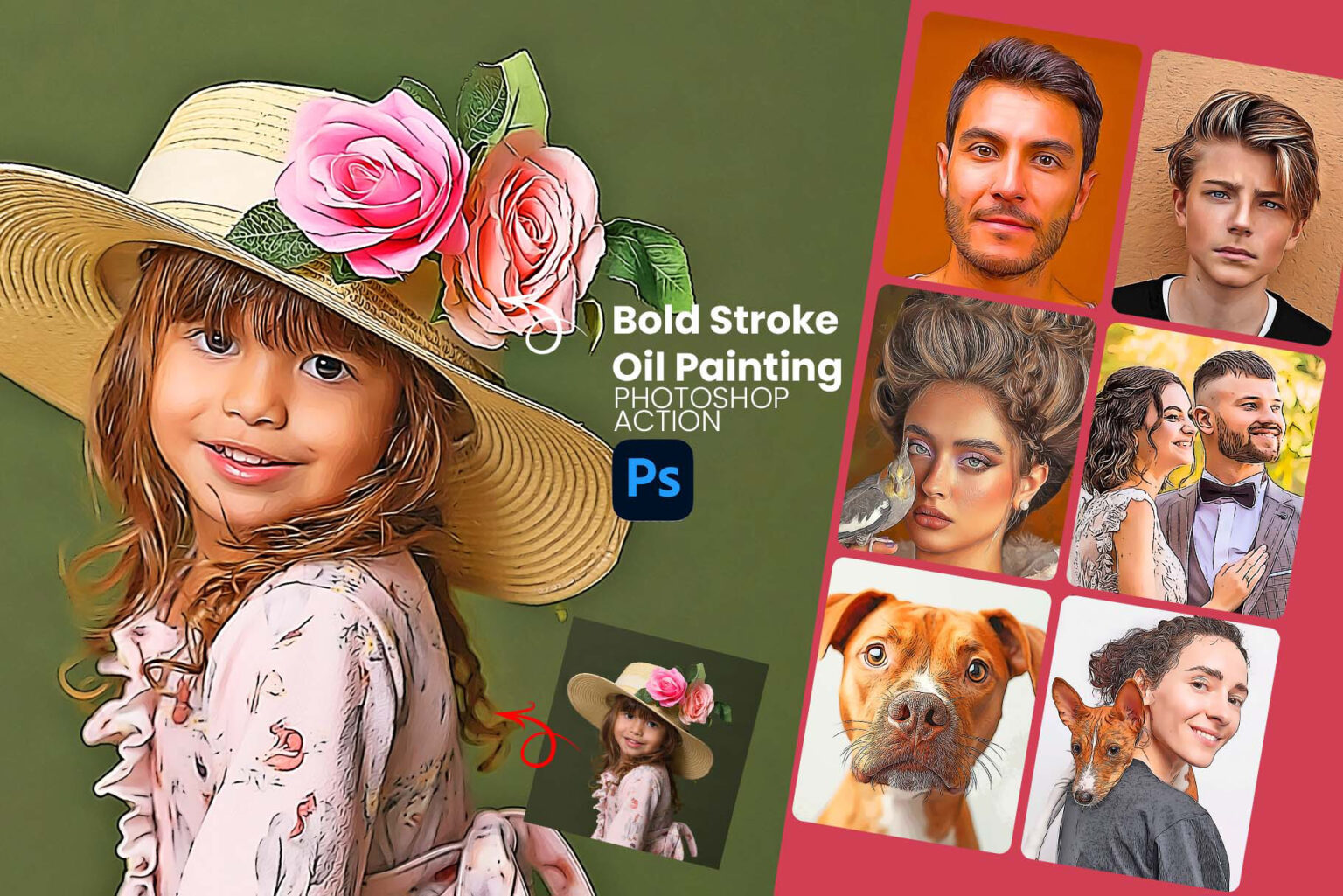Photoshop Bold Stroke Oil Painting - MasterBundles
