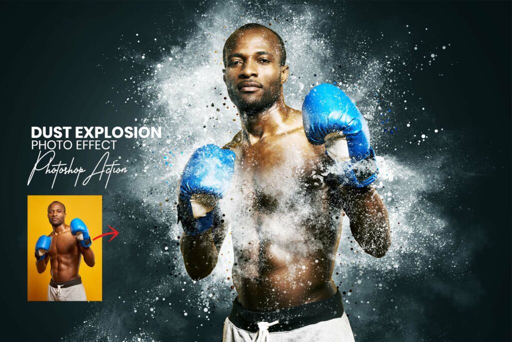 Dust Explosion Photoshop Action - MasterBundles