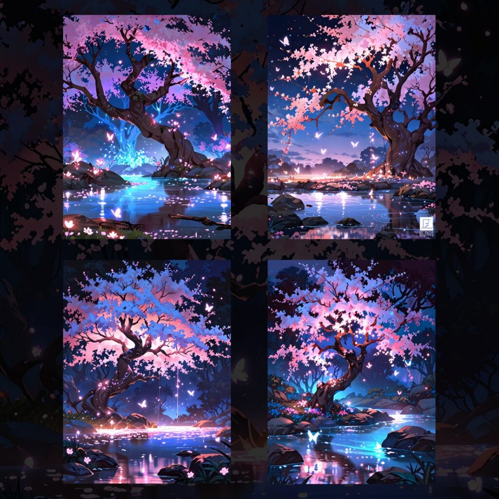 Magical Cherry Blossom Tree - MasterBundles