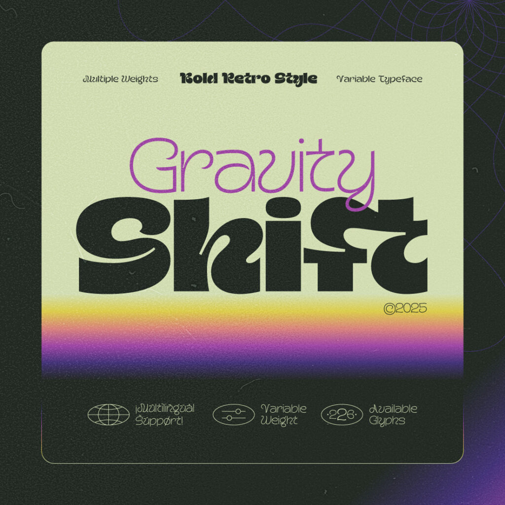 Gravity Shift - Variable Font Family - MasterBundles