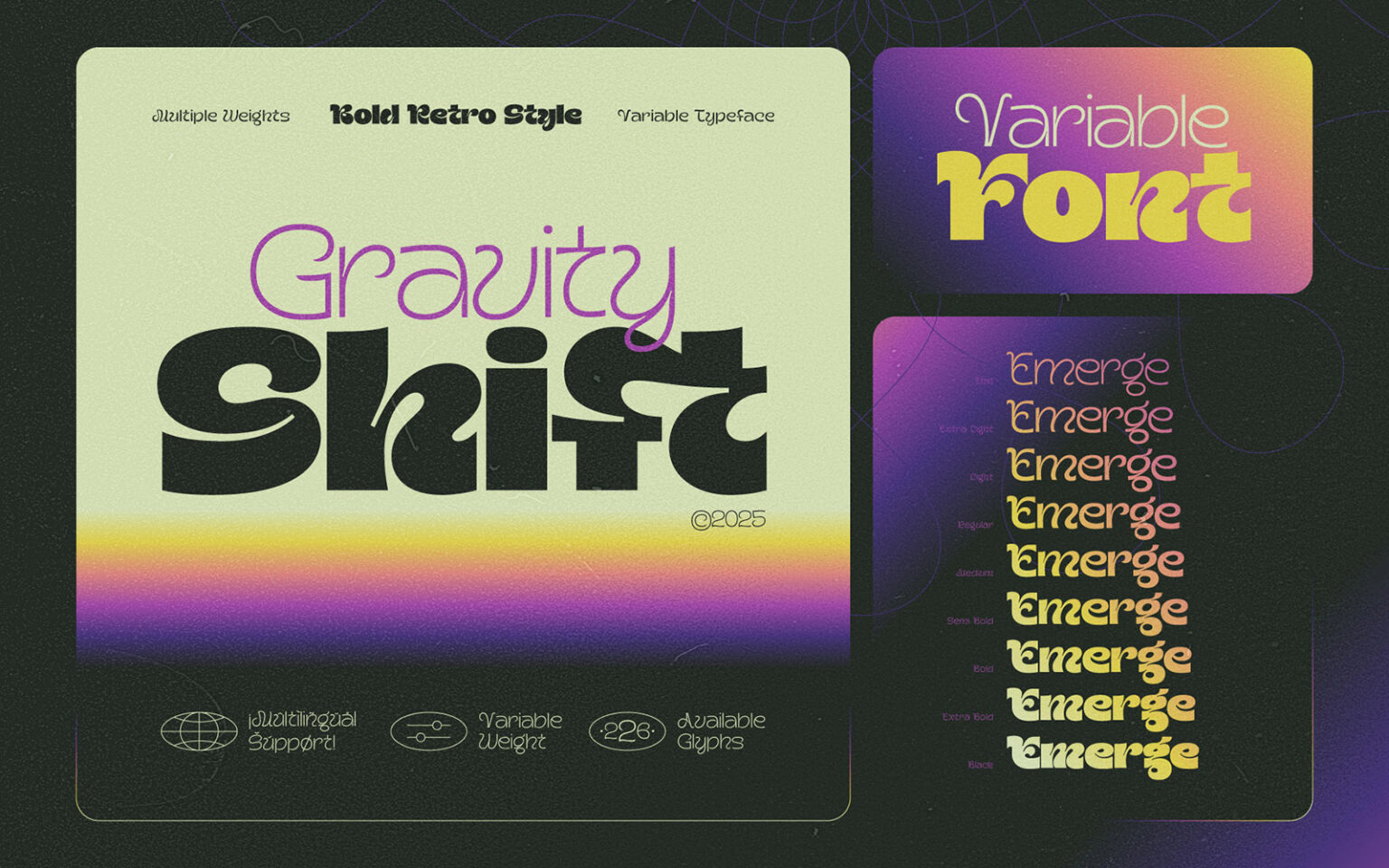 Gravity Shift - Variable Font Family - MasterBundles