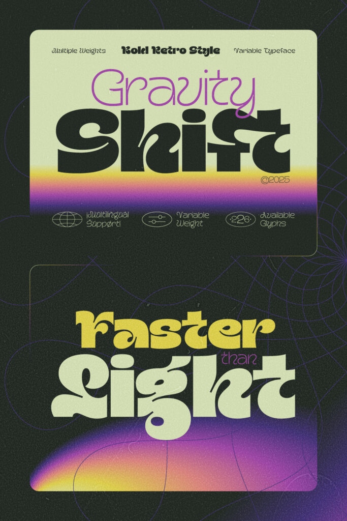 Gravity Shift - Variable Font Family - MasterBundles