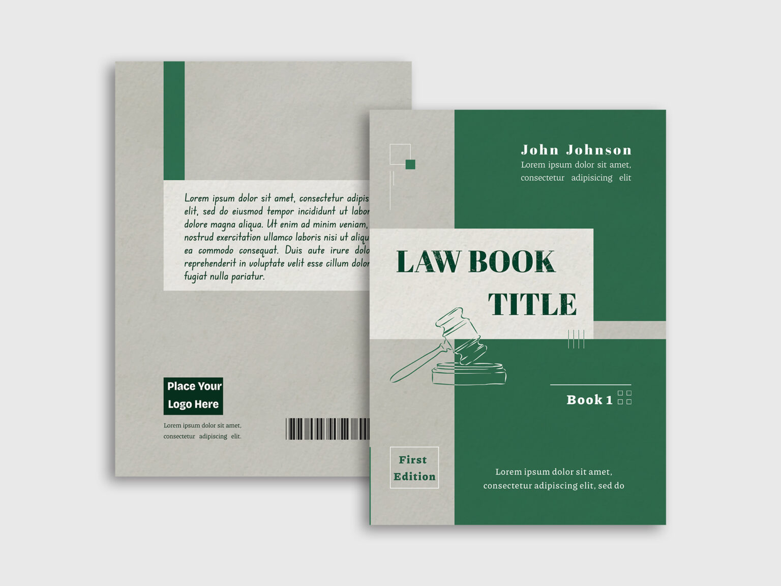 Stylish Law Book Cover Design Template, Fully Editable - MasterBundles