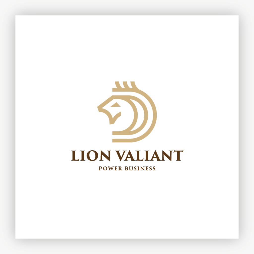 Lion Valiant Logo - MasterBundles