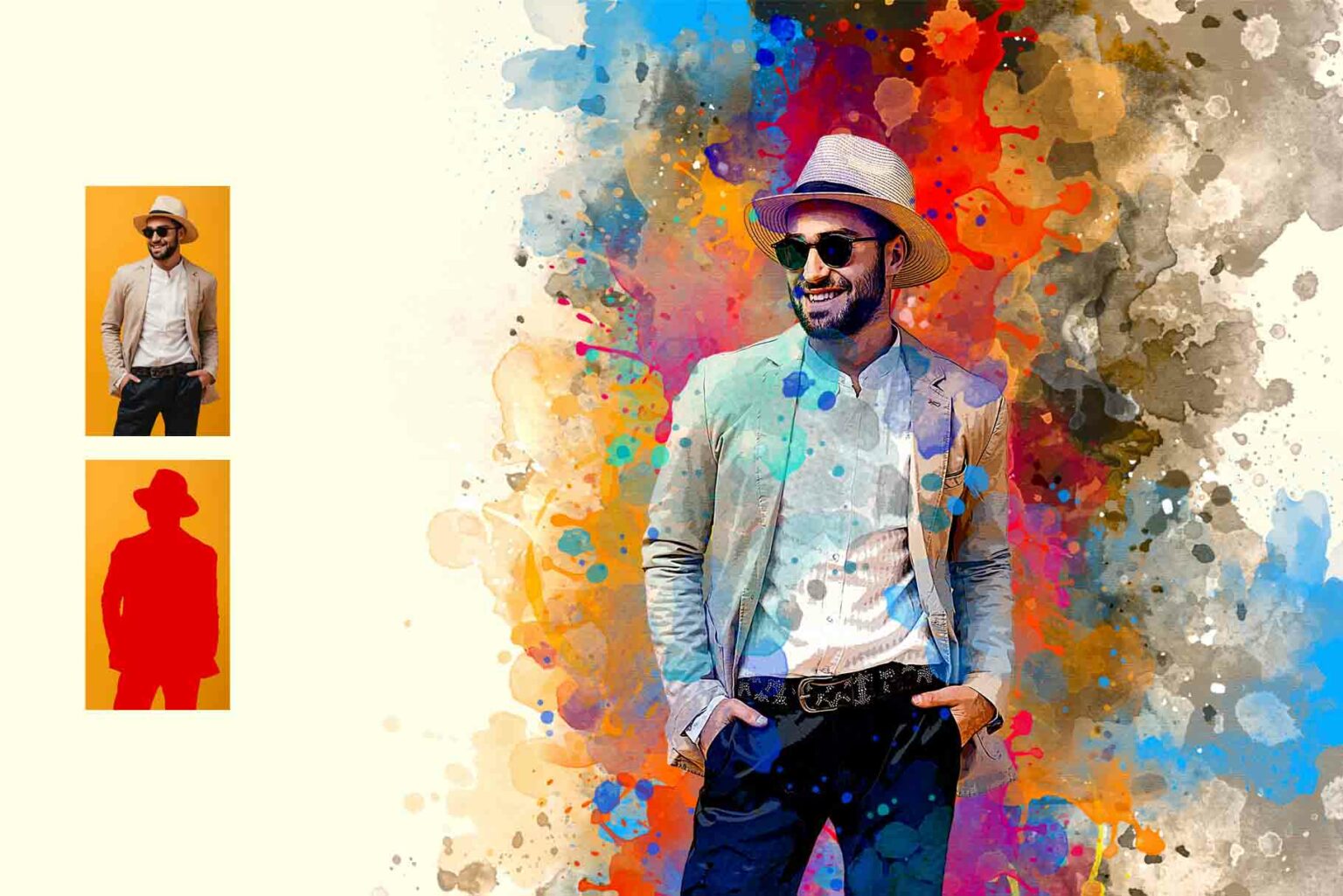 Brush Paint Splash Photoshop Action - MasterBundles