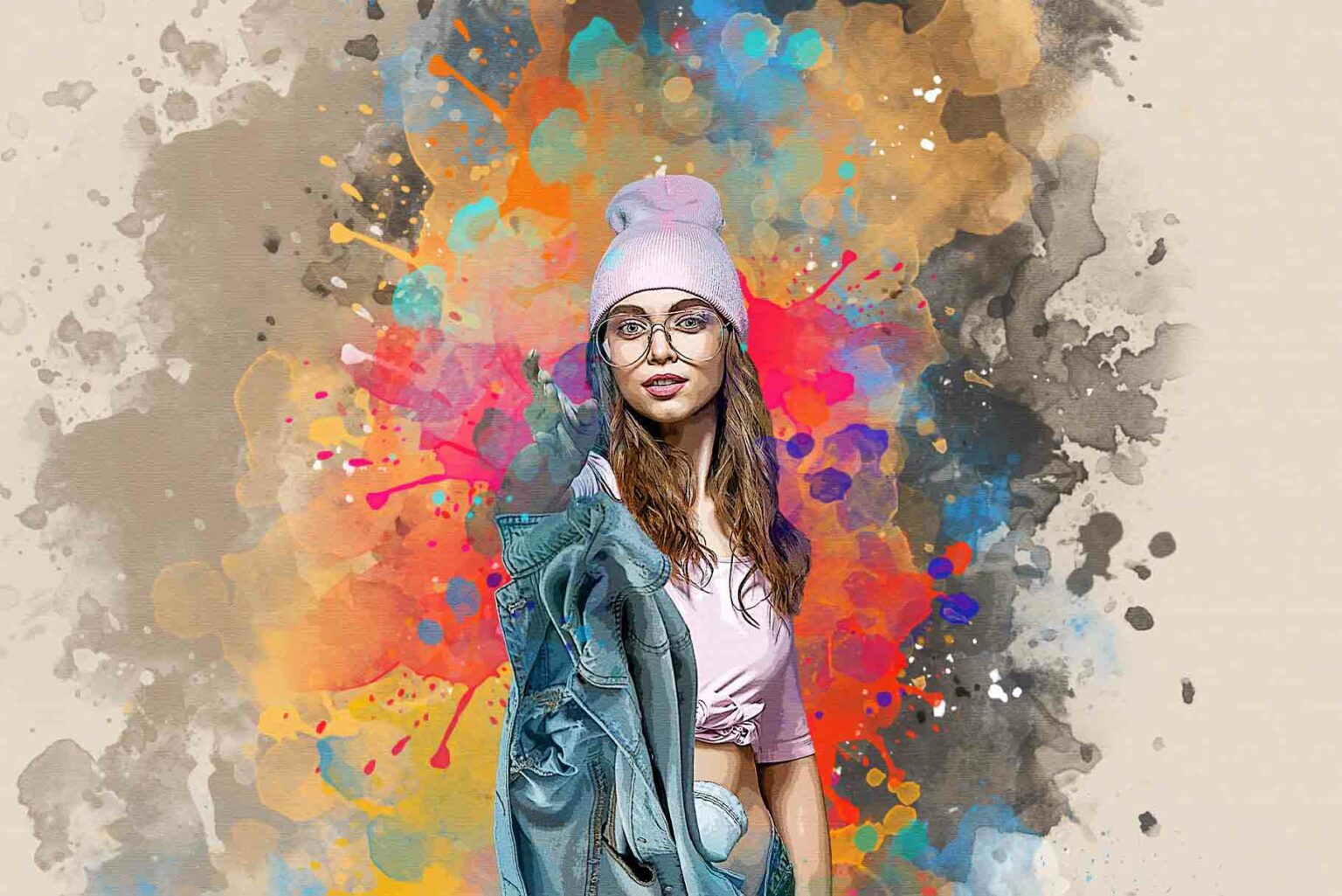 Brush Paint Splash Photoshop Action - MasterBundles