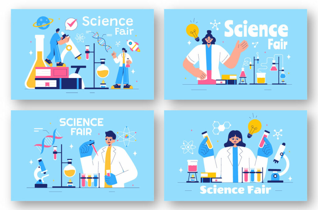 9 Laboratory Science Fair Illustration - MasterBundles