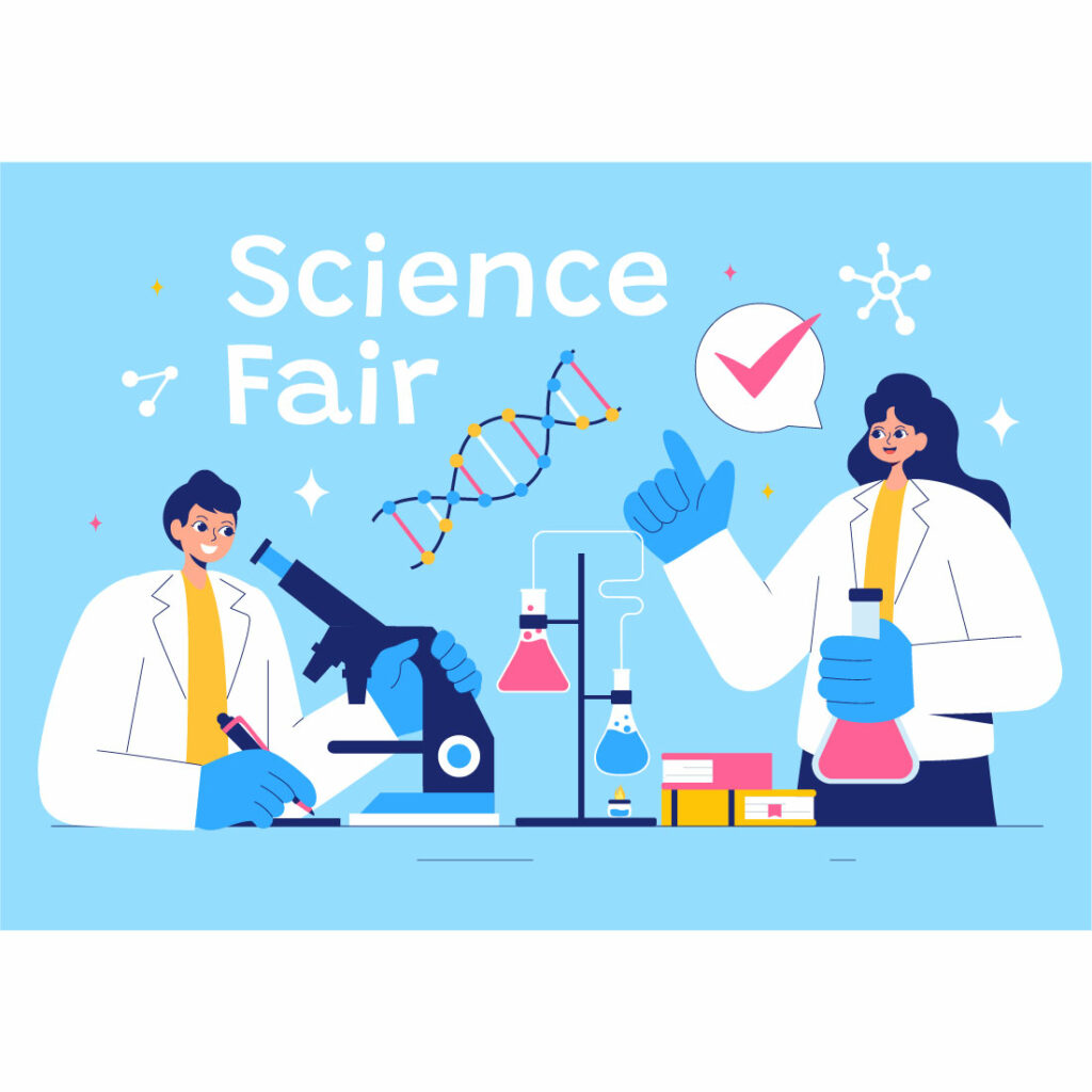 9 Laboratory Science Fair Illustration - MasterBundles