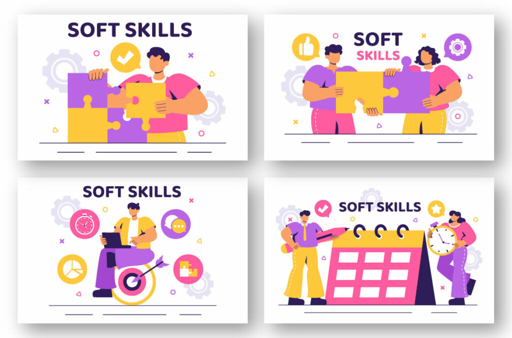 12 Workplace Soft Skills Illustration - MasterBundles