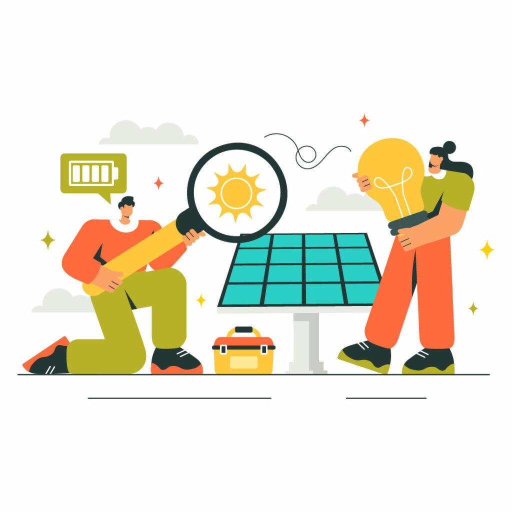 9 Solar Energy Installation Illustration - MasterBundles