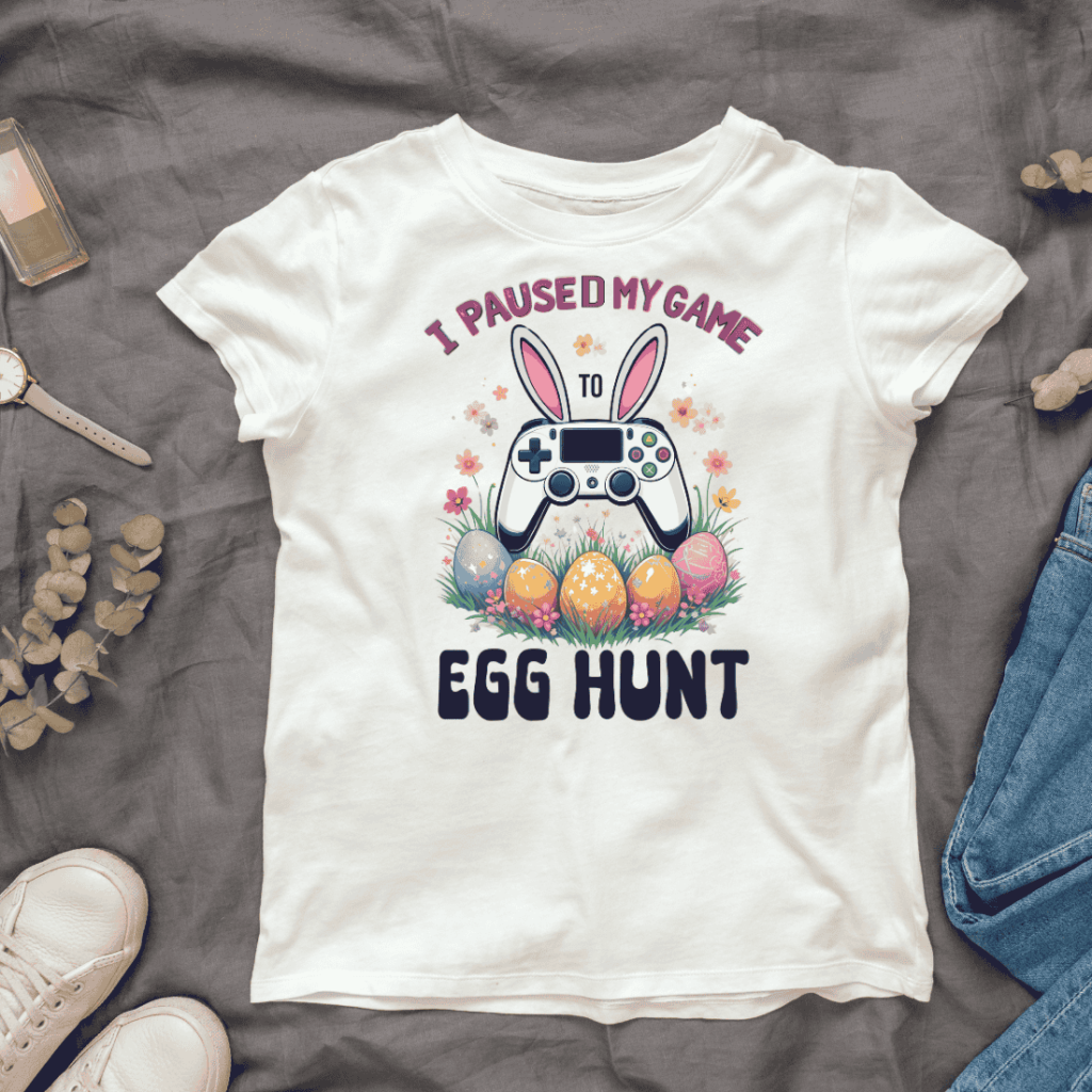 Egg Hunt & Video Game Controller T-shirt Design - MasterBundles