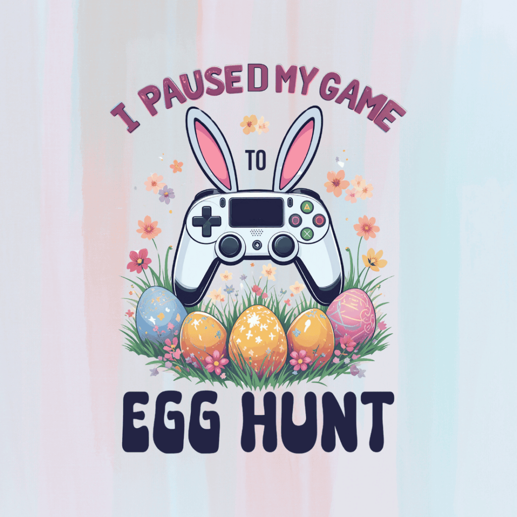 Egg Hunt & Video Game Controller T-shirt Design - MasterBundles