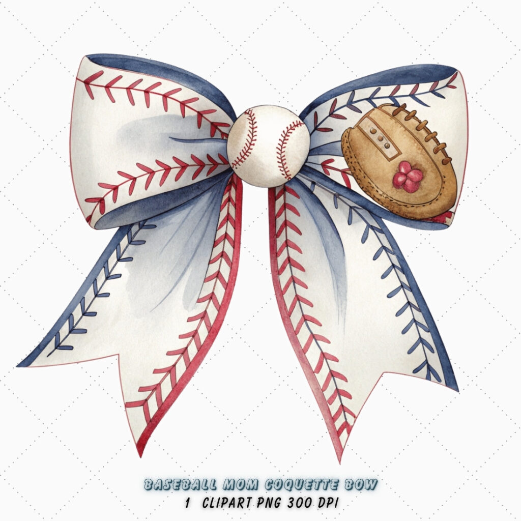 Baseball Mom Coquette Bow Clipart, baseball mom bow, coquette bow ...