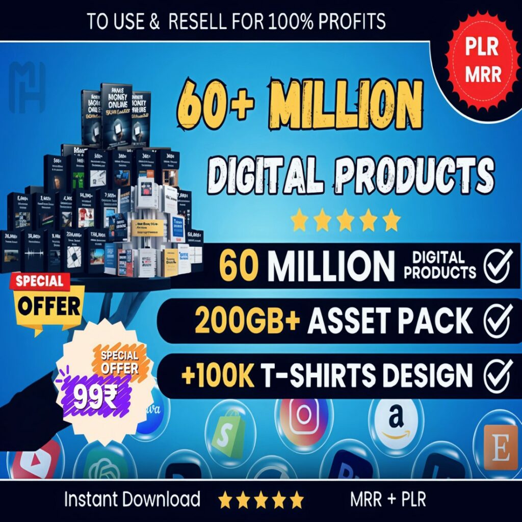 60 Million+ Digital Products Bundle | Passive Income | PLR & MRR ...