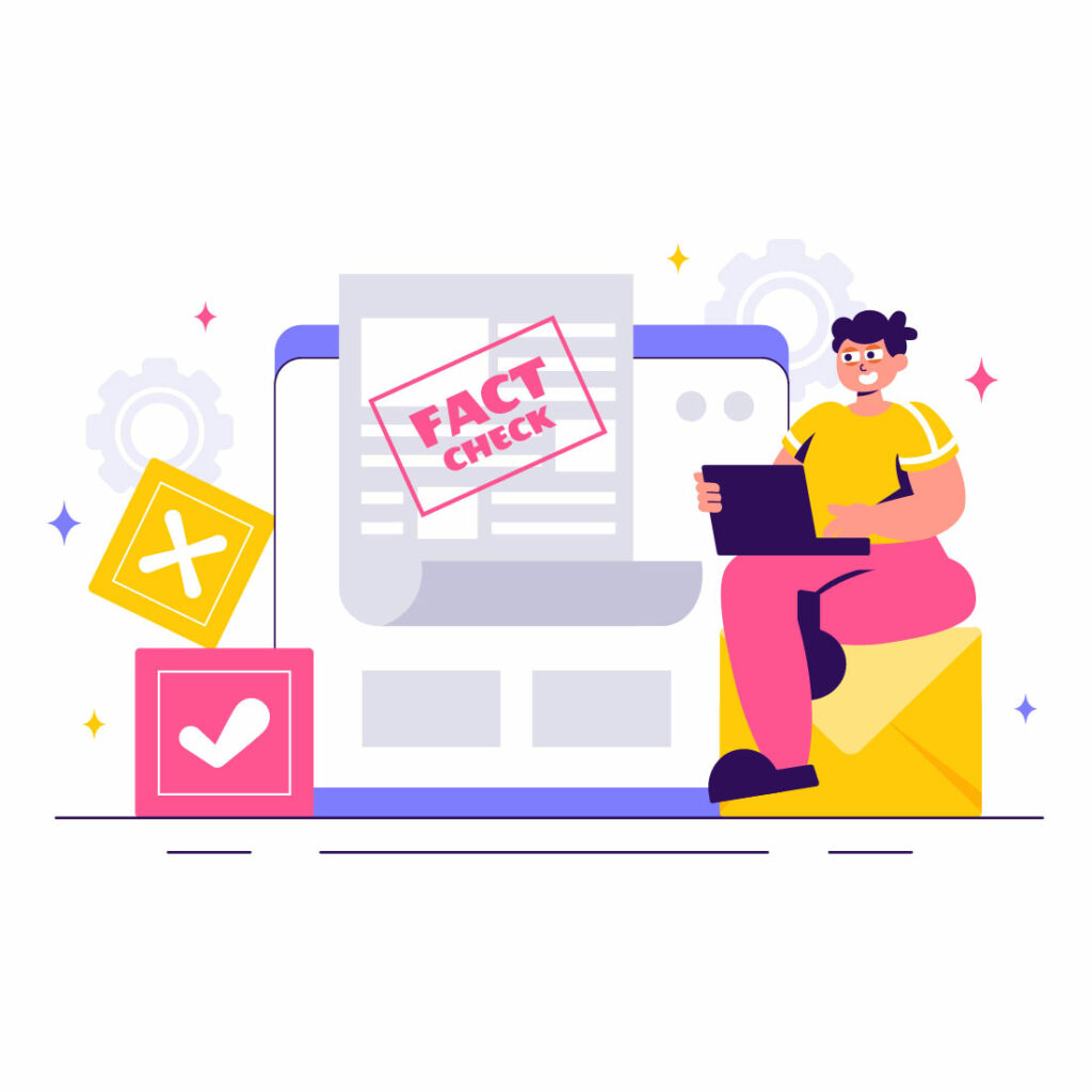 12 Myths vs Facts Check News Illustration - MasterBundles