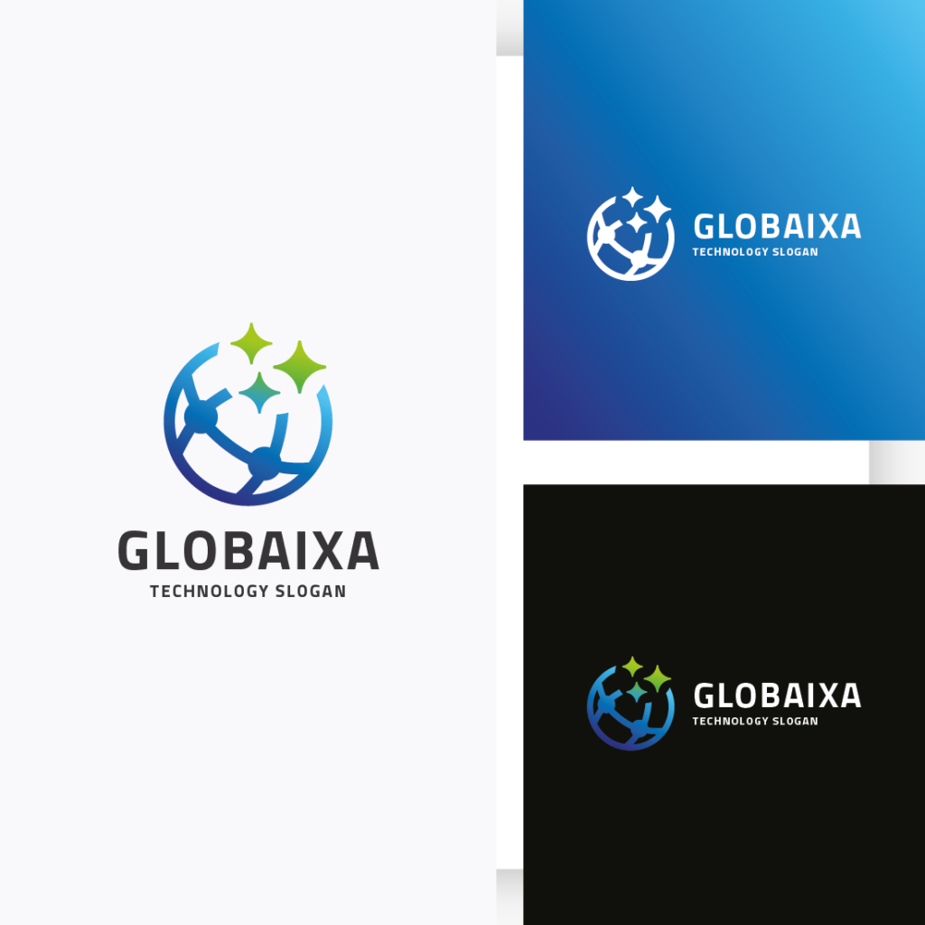 Global Artificial Intelligence Logo - MasterBundles