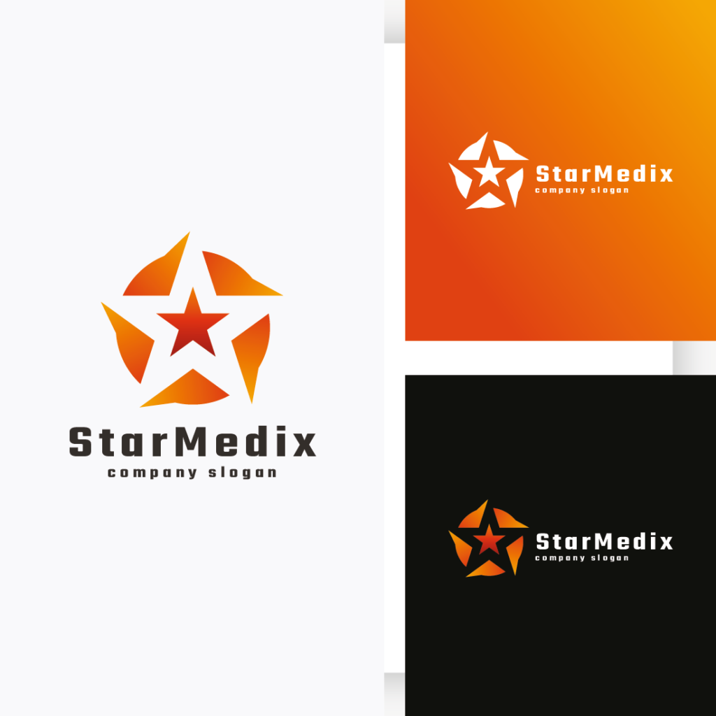 Star in Star Media Logo - MasterBundles