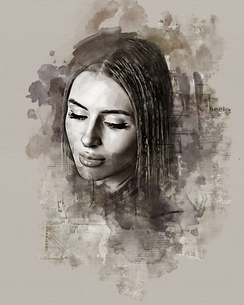 Mixed Art Watercolor Photo Effect - MasterBundles