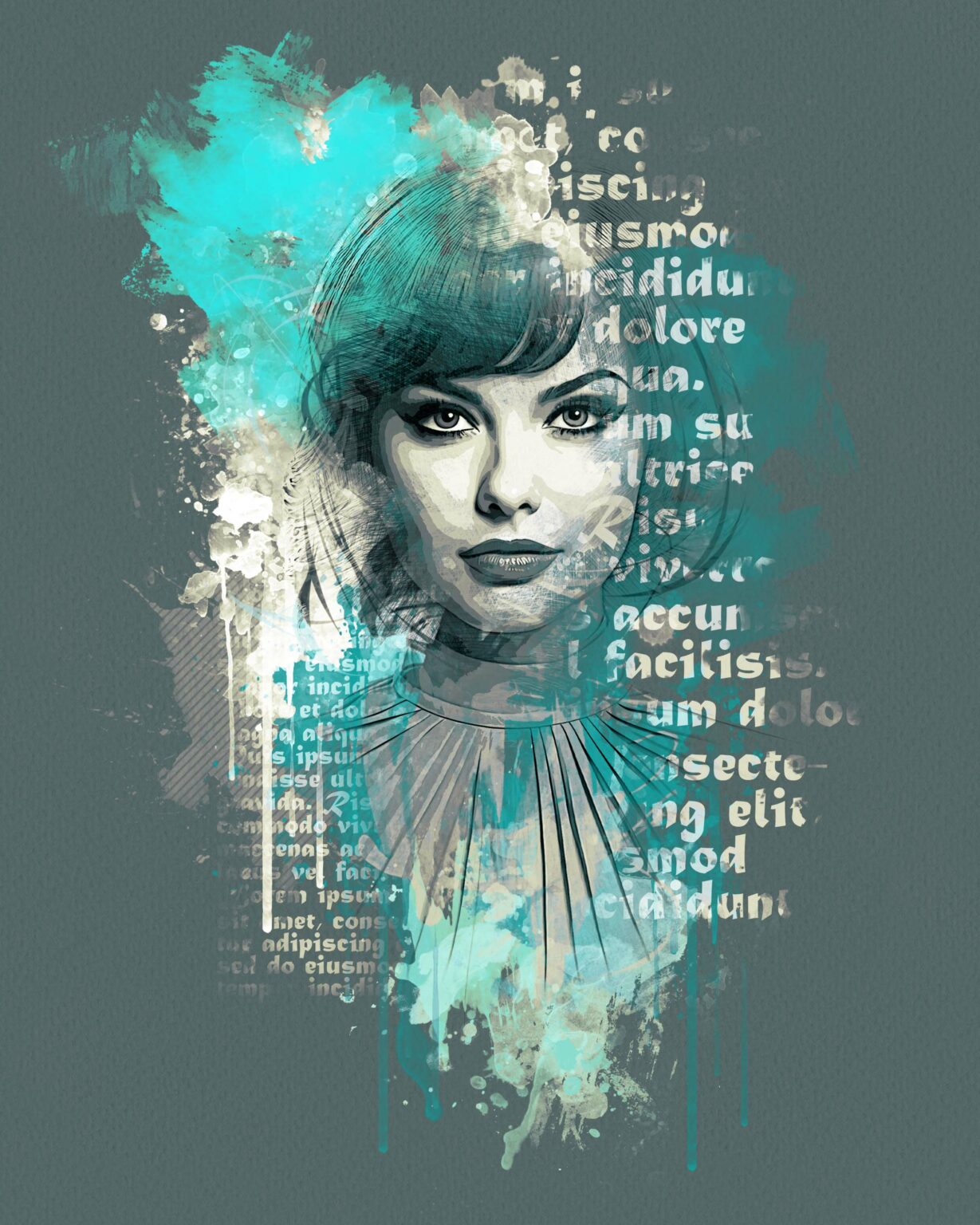 Novel Text Portrait Art Photo Effect - MasterBundles