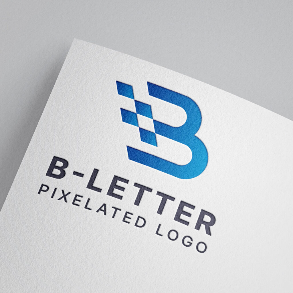 B letter pixelated logo. - MasterBundles