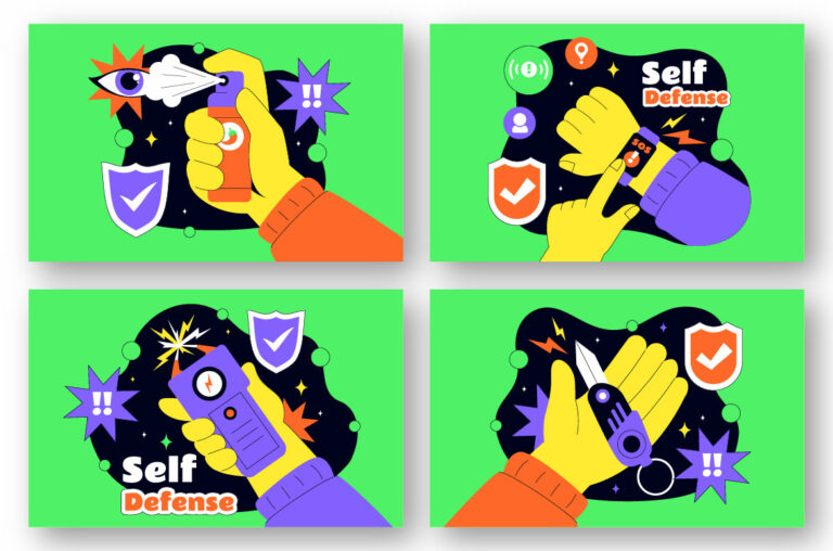 8 Self Defense Vector Illustration - MasterBundles