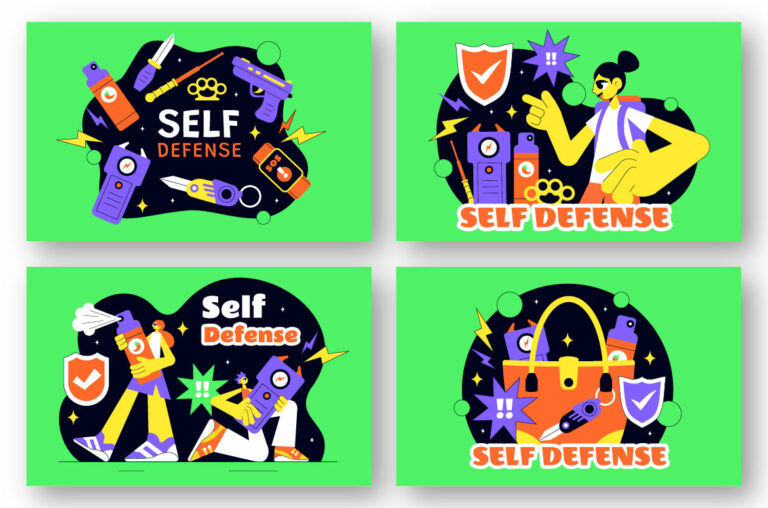 8 Self Defense Vector Illustration - MasterBundles