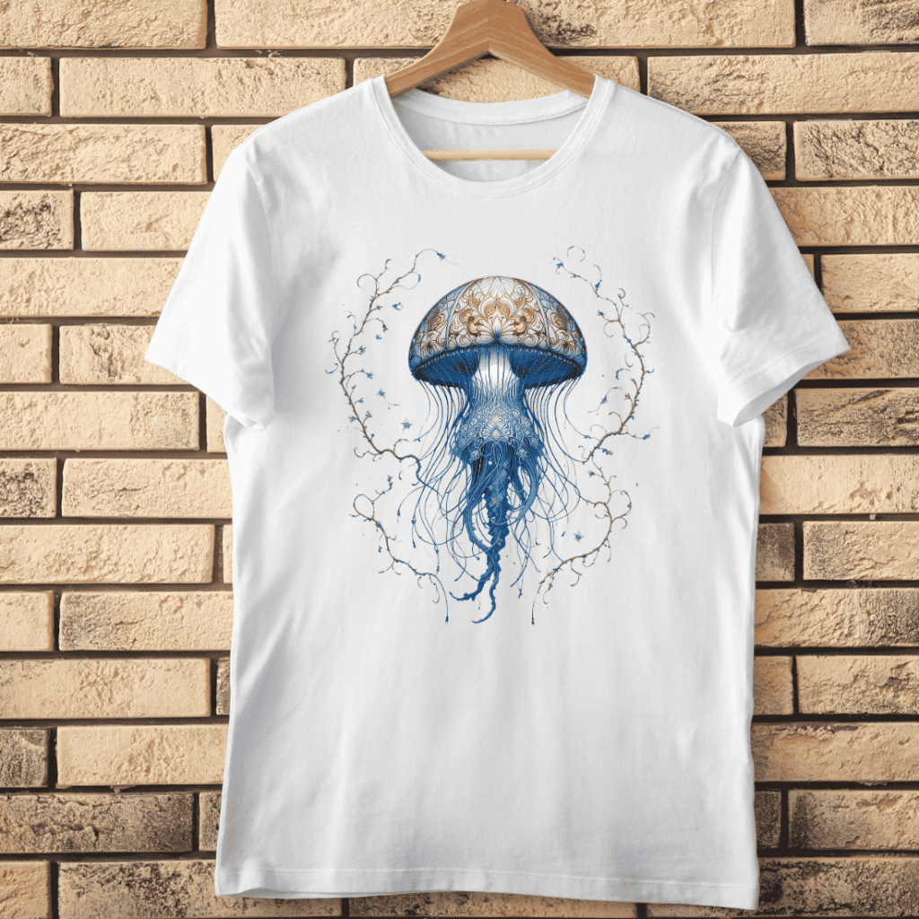 Ornate Jellyfish Fantasy T-shirt Design - MasterBundles