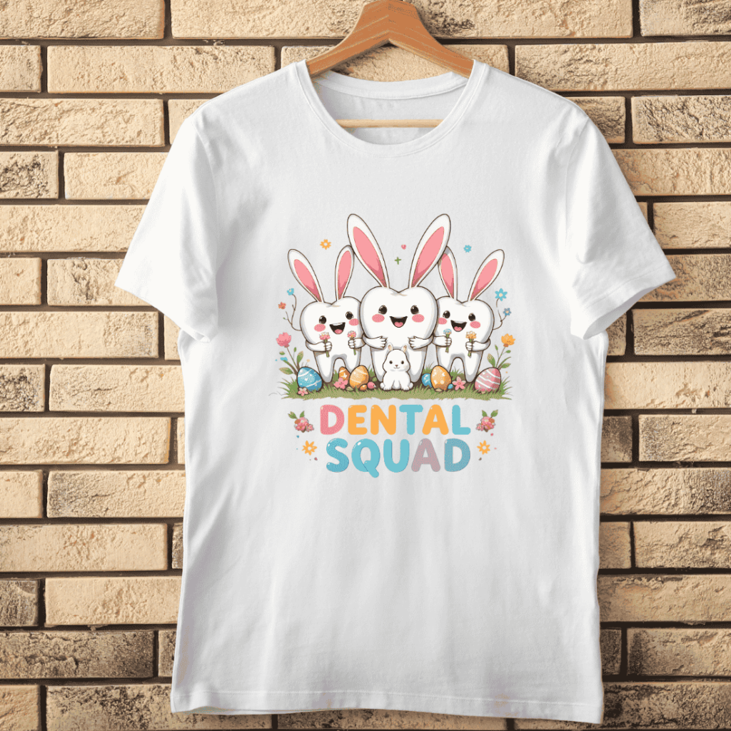 Cute Teeth Bunny Cartoon Character T-shirt Design - MasterBundles