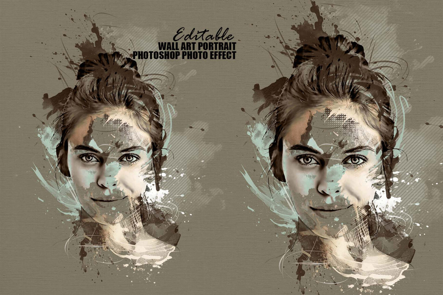 Wall Art Portrait Photo Effect - MasterBundles