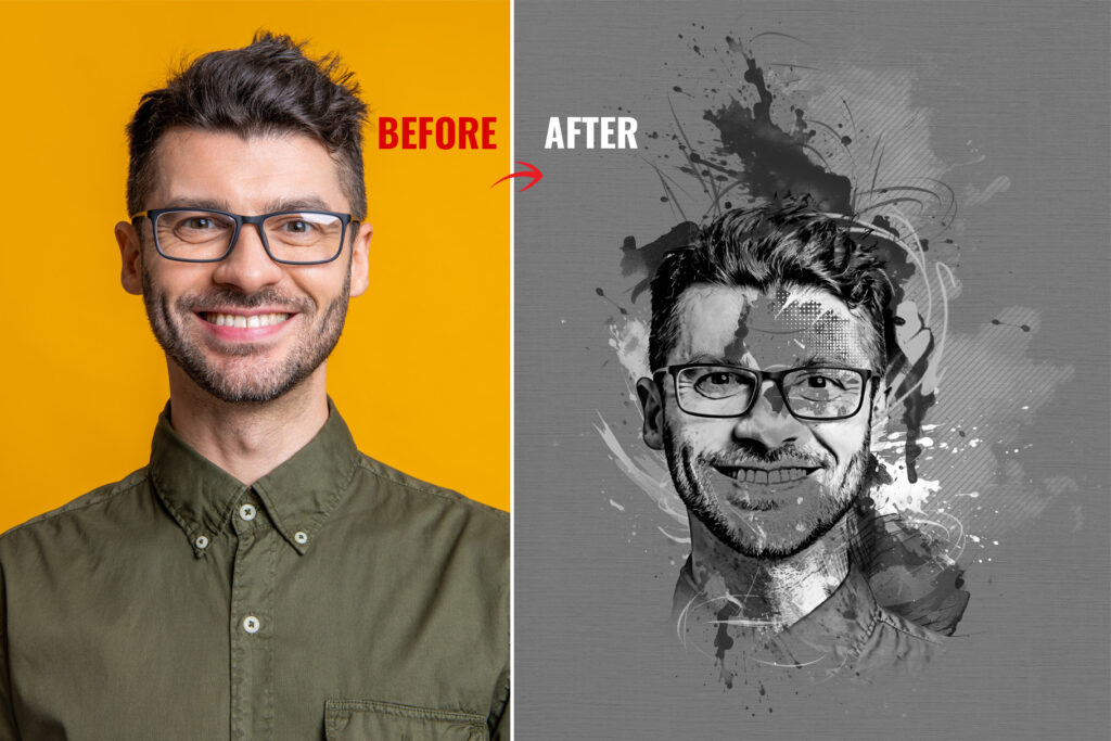 Wall Art Portrait Photo Effect - MasterBundles