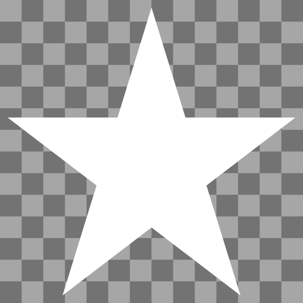 White Star with Transparent Background