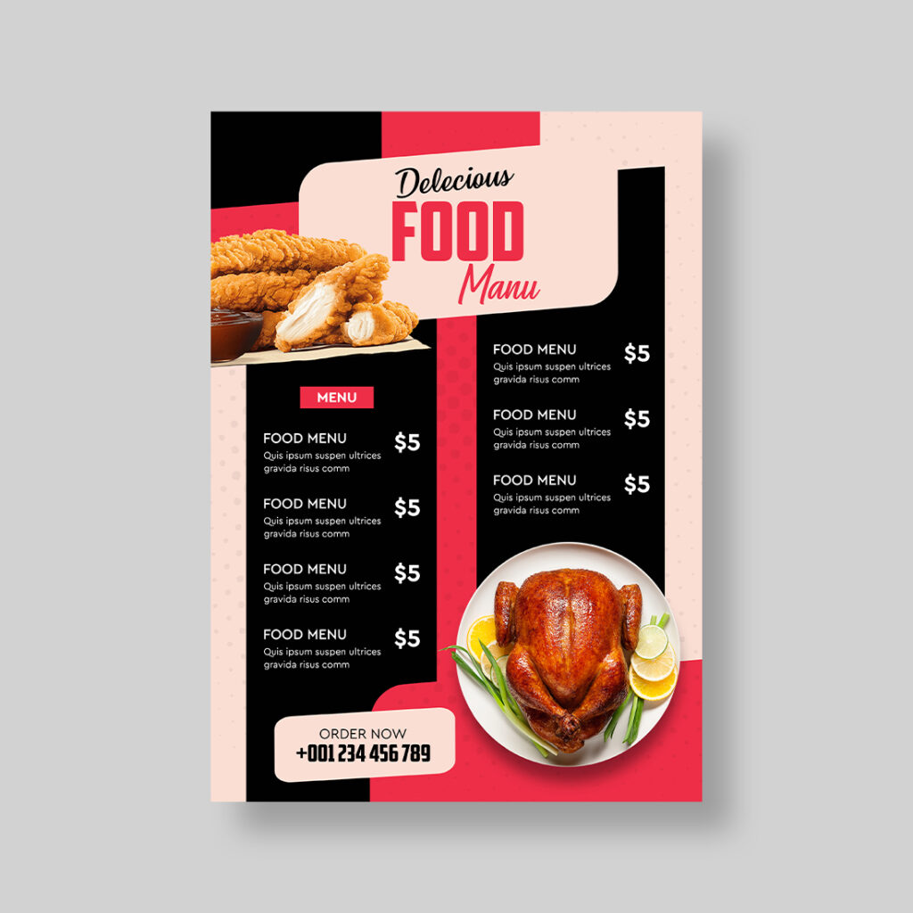 Restaurant Food Menu Design - MasterBundles
