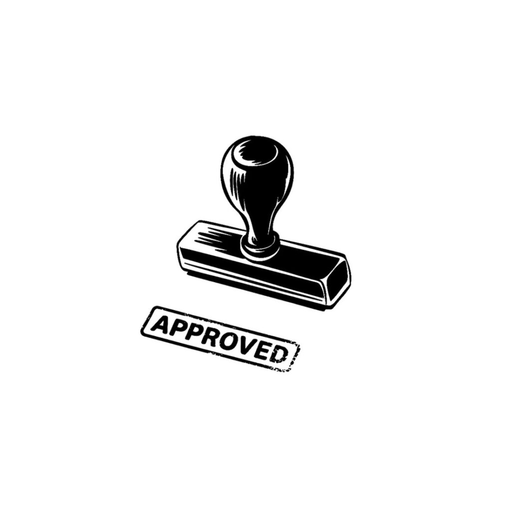 Approved Rubber Stamp Collection. Modern Approved Stamp Graphic Set ...