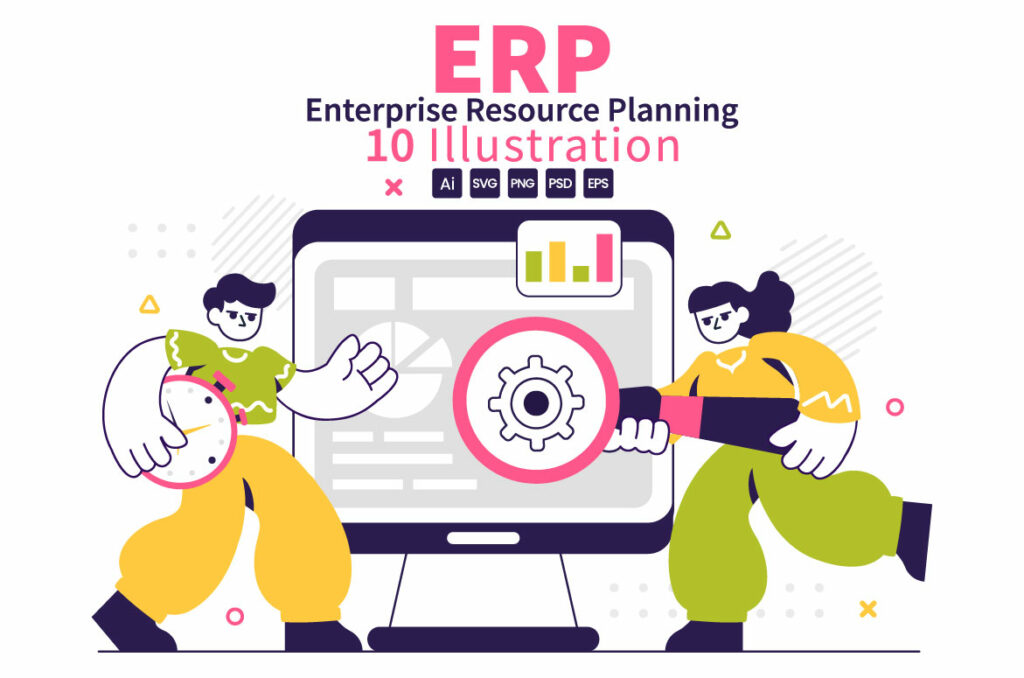 10 ERP Software System Illustration - MasterBundles