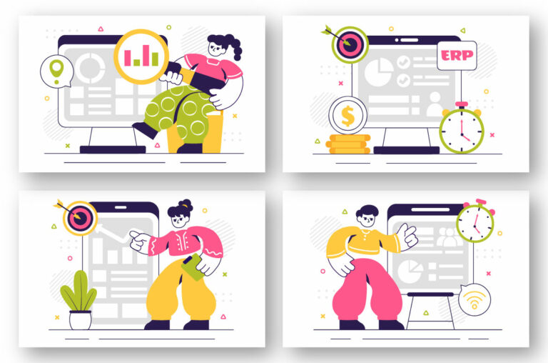 10 ERP Software System Illustration - MasterBundles