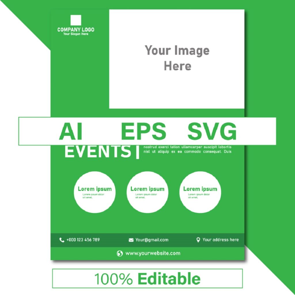 Event Promotion Flyer Design, Green Templates - MasterBundles