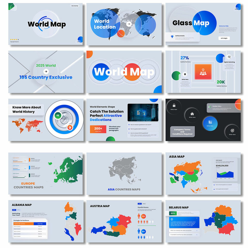 Google World Map Update Template - MasterBundles