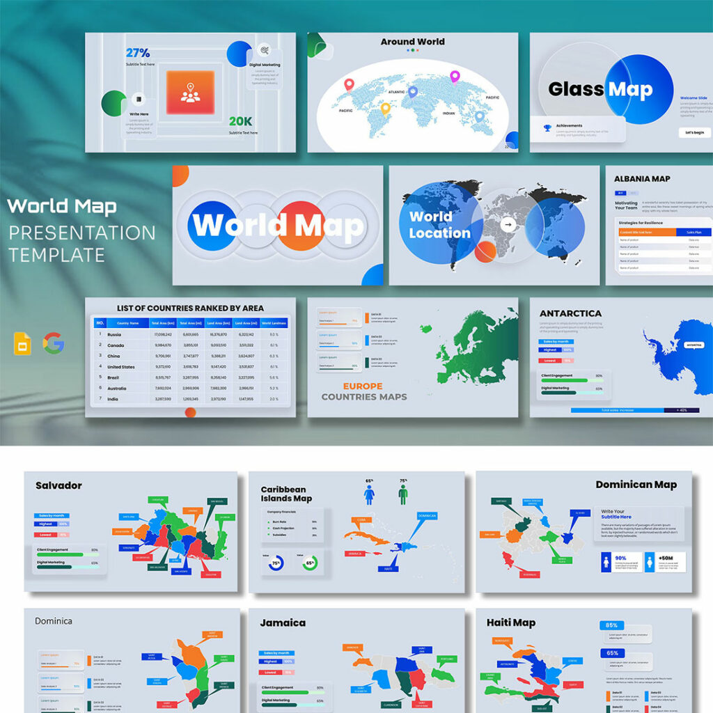 Google World Map Update Template - MasterBundles