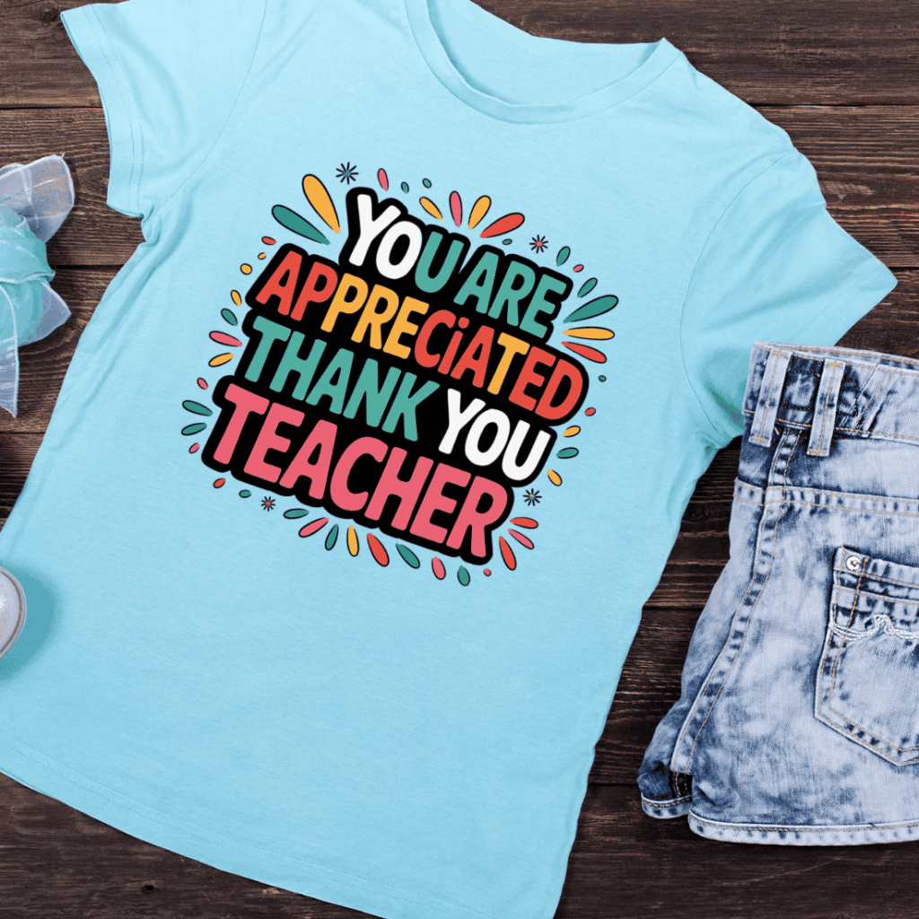 Teacher Appreciation Thank You T-Shirt Design - MasterBundles
