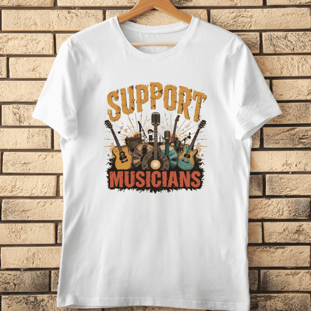 Support Musicians T-Shirt Design - MasterBundles