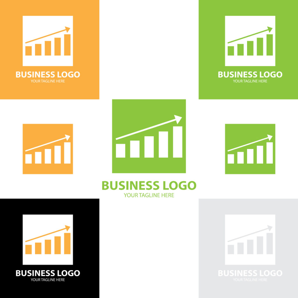Growth Chart Logo Design, Modern Business Progress & Success Branding ...