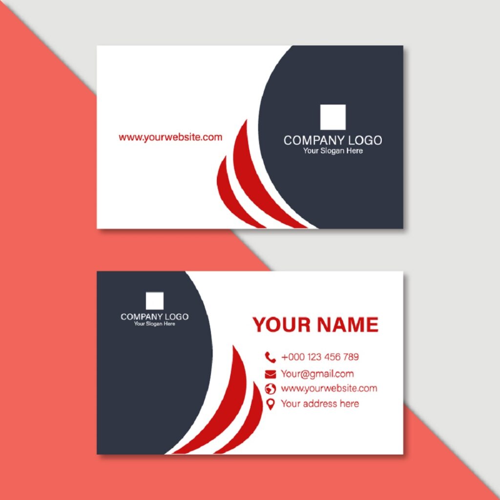 Modern Curved Business Card Design, Sleek Templates for Professionals ...