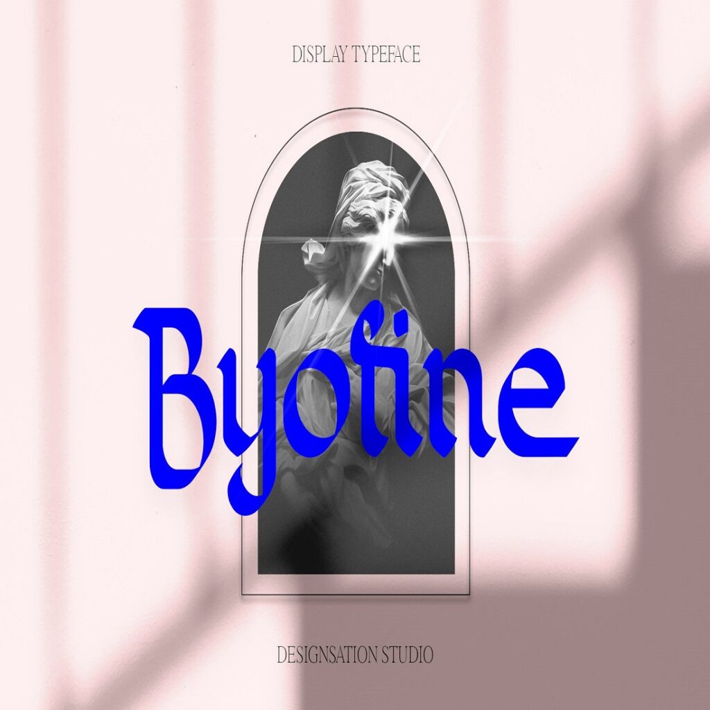 Byofine Gothic Display Typeface - MasterBundles