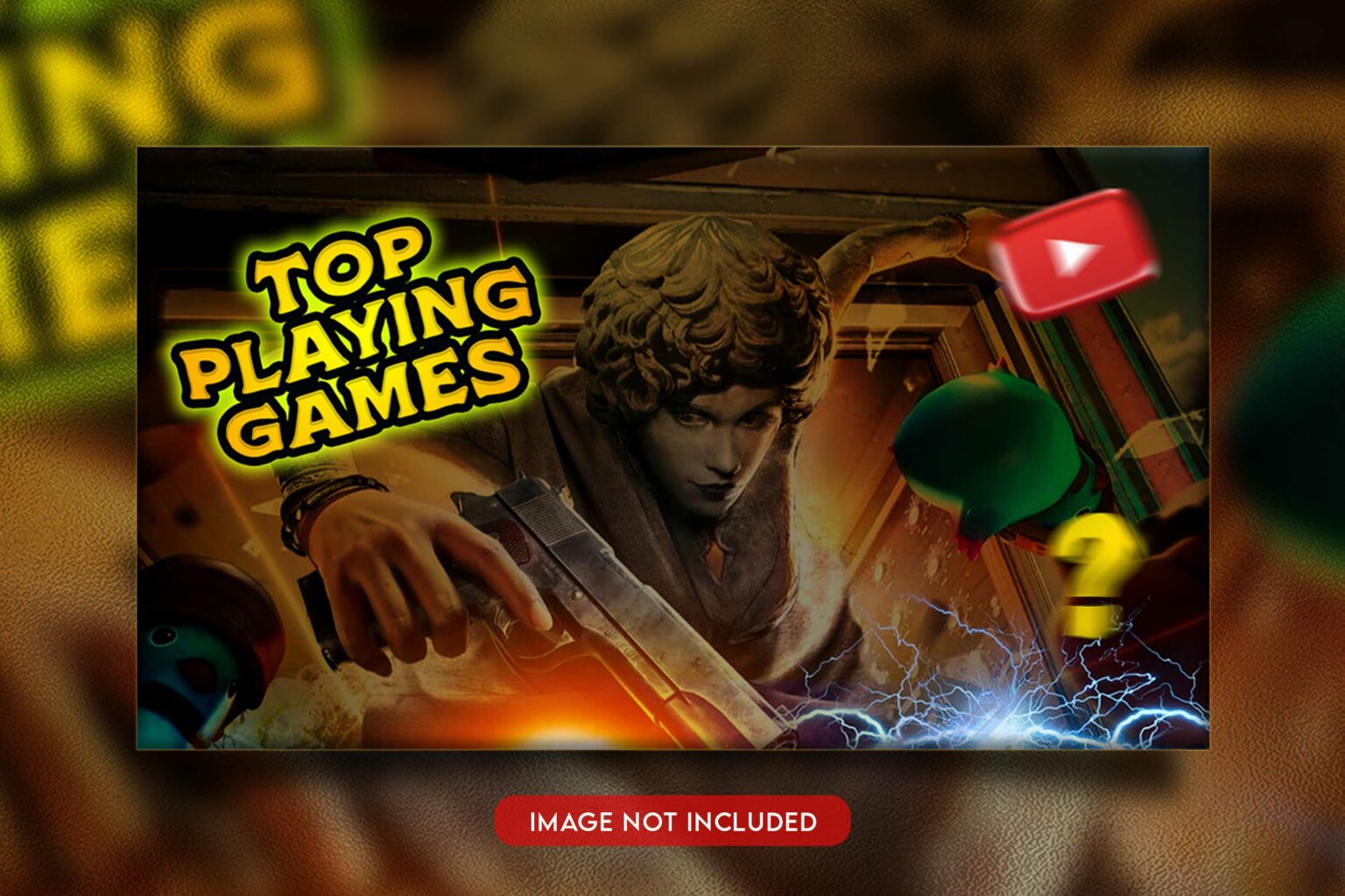 10 PSD Modern glow effect youtube video thumbnail template design fully ...