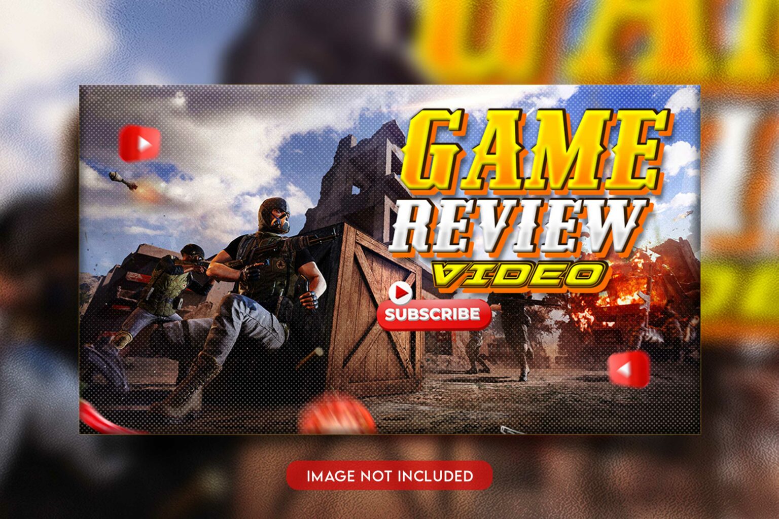 10 PSD Modern glow effect youtube video thumbnail template design fully ...