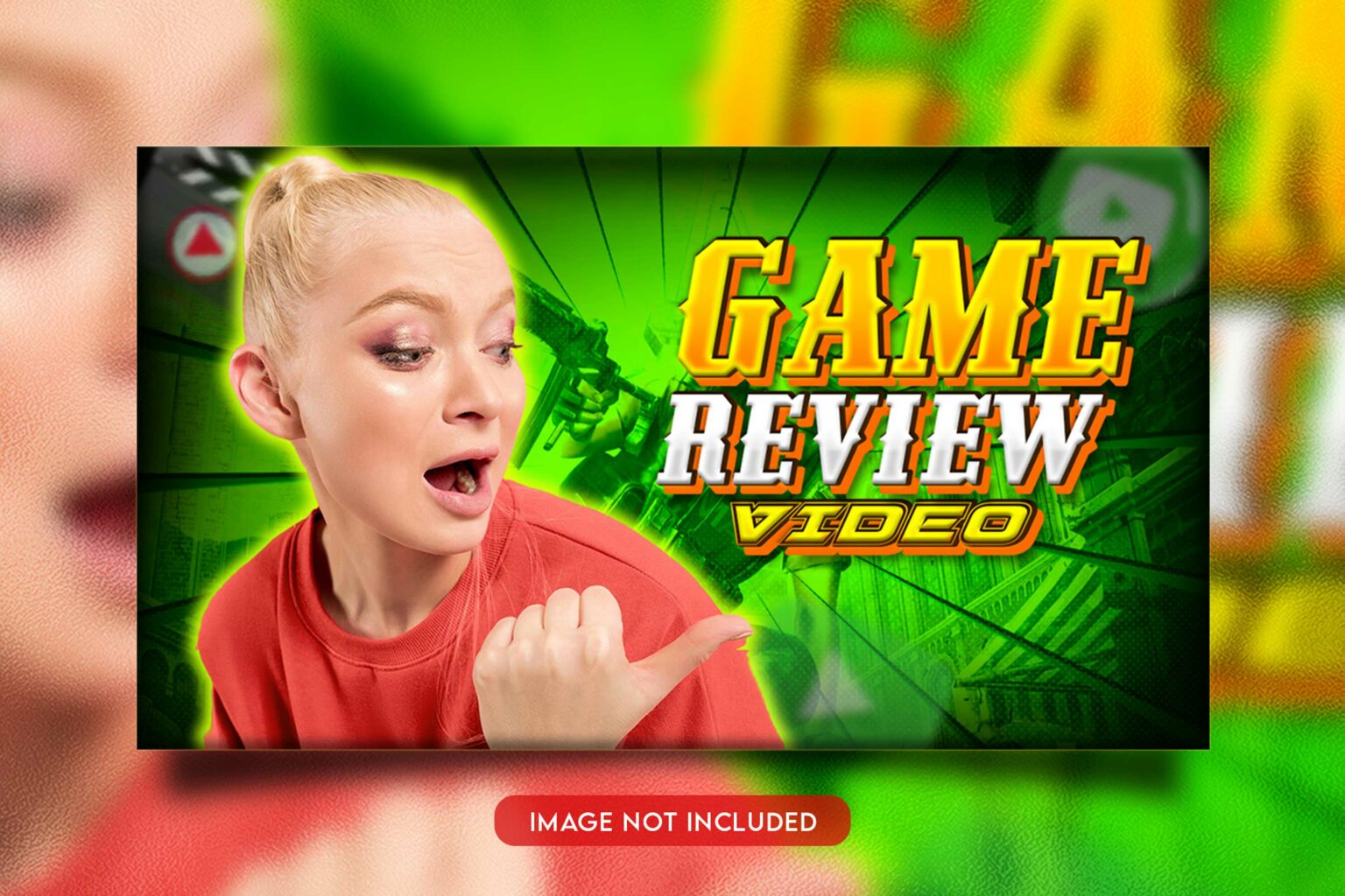 10 PSD Modern glow effect youtube video thumbnail template design fully ...