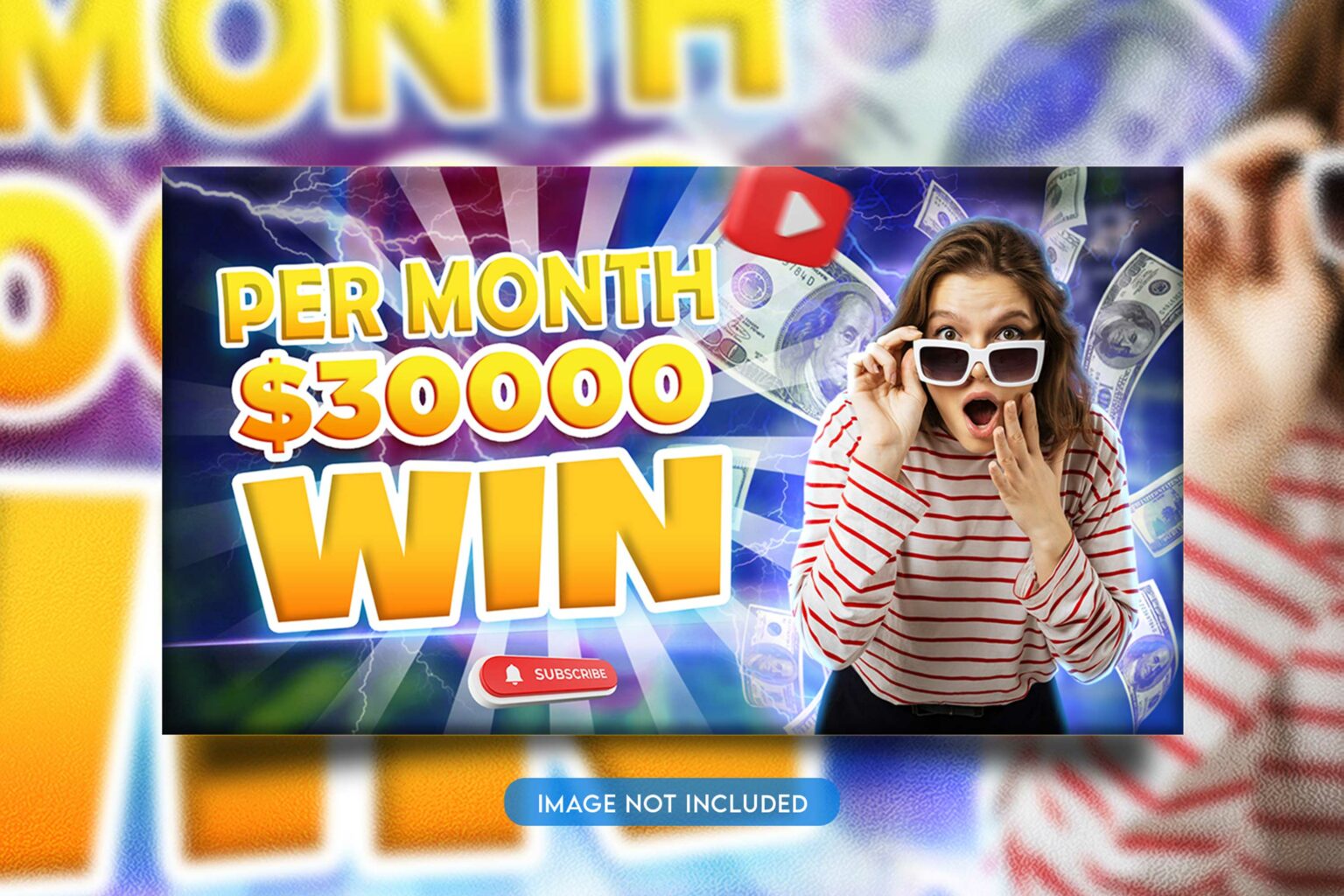 10 PSD Modern glow effect youtube video thumbnail template design fully ...