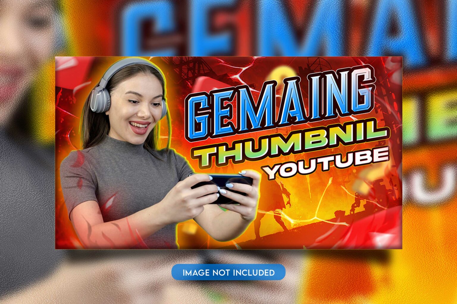 10 PSD Modern glow effect youtube video thumbnail template design fully ...