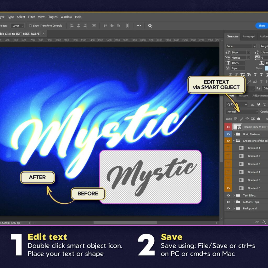 Mystic Blur Text Effects - MasterBundles